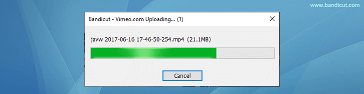 How to upload the edited video to Vimeo - Bandicut
